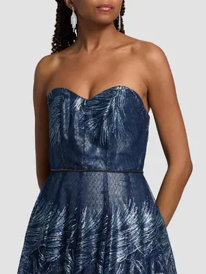 Rene Ruiz Collection Sequin-embellished Tulle Ball Gown