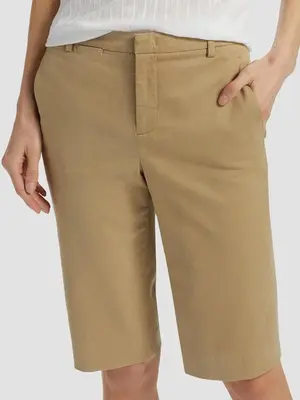 Vince Stretch-cotton Mid-rise Bermuda Shorts