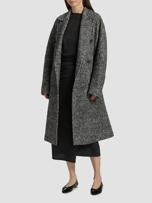 Vince Wool-blend Double-breasted Long Overcoat