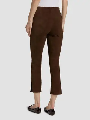 Vince Suede Split-hem Crop Pants