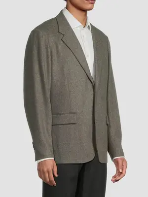 Vince Wool Flannel Single-breasted Blazer
