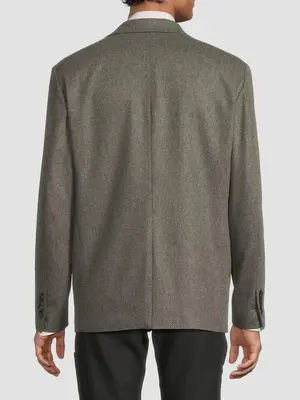 Vince Wool Flannel Single-breasted Blazer
