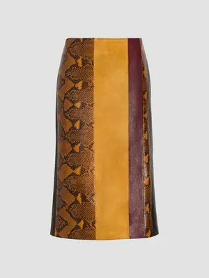 Proenza Schouler Sirine Pieced Leather Knee-length Skirt