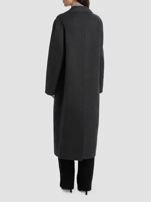 Vince Wool-blend Double-breasted Longline Coat