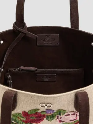 Valentino Garavani Nellcote Embroidered Medium Tote Bag
