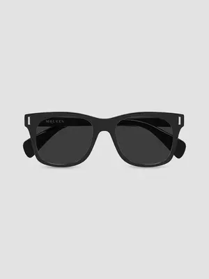 Alexander McQueen T-bar Rivet 52mm Square Sunglasses