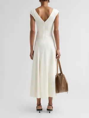 Proenza Schouler Romana Double-face Crepe Midi-dress