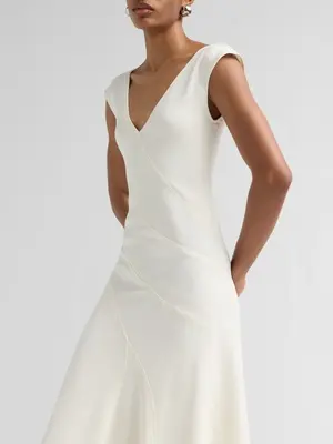 Proenza Schouler Romana Double-face Crepe Midi-dress