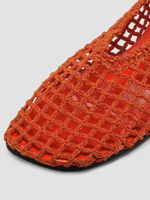 Proenza Schouler Slant Crochet Ballet Flats