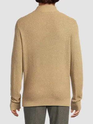 Vince Geo-jacquard Quarter-zip Sweater