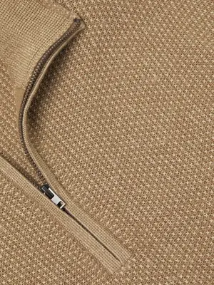 Vince Geo-jacquard Quarter-zip Sweater