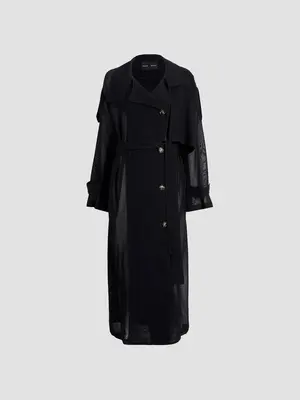 Proenza Schouler Esha Sheer Wool Coat