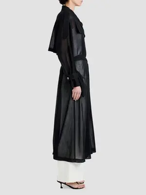 Proenza Schouler Esha Sheer Wool Coat