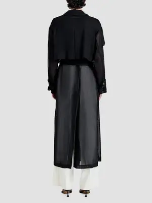 Proenza Schouler Esha Sheer Wool Coat