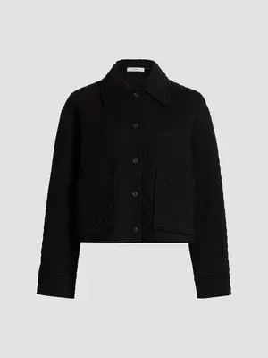 Vince Quilted Cotton-blend Boxy Jacket - Black