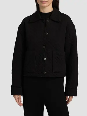 Vince Quilted Cotton-blend Boxy Jacket