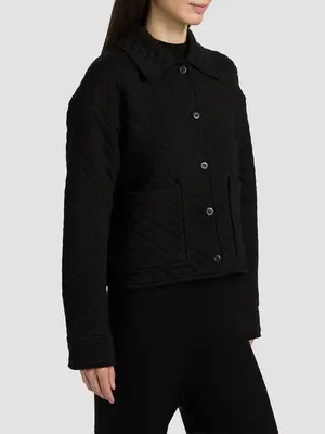 Vince Quilted Cotton-blend Boxy Jacket