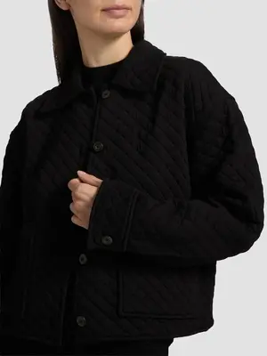 Vince Quilted Cotton-blend Boxy Jacket