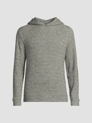 Vince Brushed Waffle-knit Hoodie