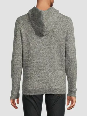 Vince Brushed Waffle-knit Hoodie