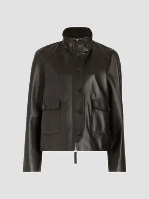 Proenza Schouler White Label Gio Leather Stand-collar Jacket