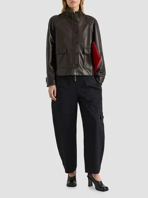 Proenza Schouler White Label Gio Leather Stand-collar Jacket
