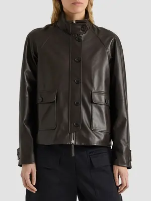 Proenza Schouler White Label Gio Leather Stand-collar Jacket