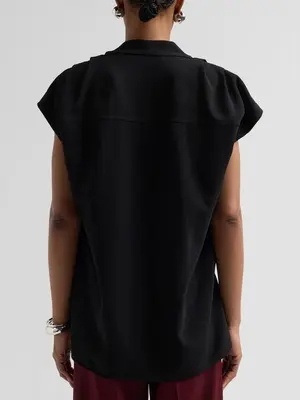 Proenza Schouler Ranli Double-faced Crepe Top