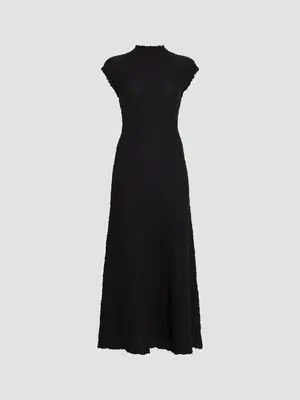 Proenza Schouler White Label Cleo Stretch Jersey Jacquard A-line Midi Dress - Black