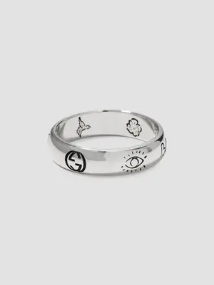 Gucci Blind For Love Sterling Band Ring