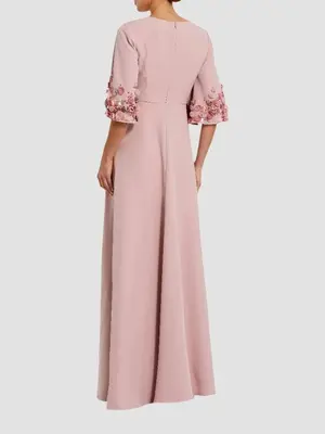 Mac Duggal Evening Embellished Stretch-crepe Gown