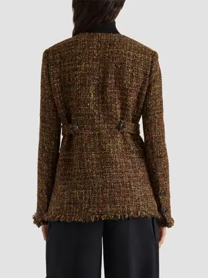 Proenza Schouler White Label Aurelia Tweed Collarless Jacket