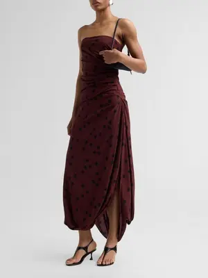 Proenza Schouler Nayara Polka Dot Jersey Maxi Dress