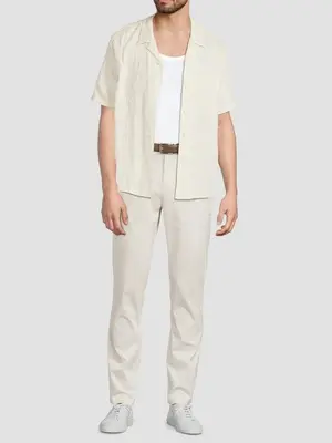 Vince Embroidered Floral Camp Shirt