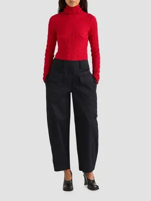 Proenza Schouler White Label Harriet Stretch Jacquard Turtleneck Top