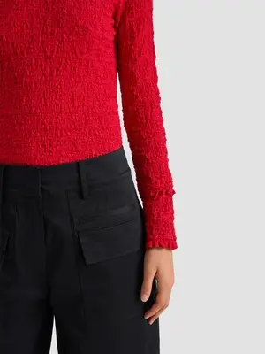 Proenza Schouler White Label Harriet Stretch Jacquard Turtleneck Top