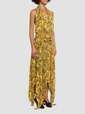 Proenza Schouler Paulina Printed Pleated Midi Dress