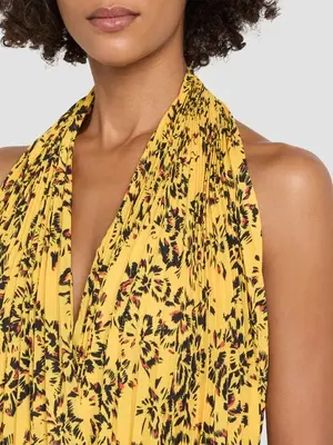 Proenza Schouler Paulina Printed Pleated Midi Dress