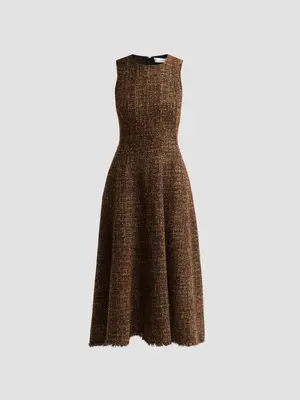 Proenza Schouler White Label Beatrix Textured Tweed Midi Dress