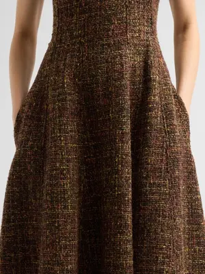 Proenza Schouler White Label Beatrix Textured Tweed Midi Dress