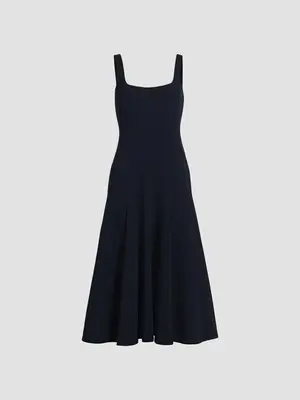 Vince Square Neck Seamed Midi-dress - Eclipse