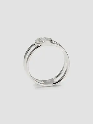 Gucci Interlocking-g Sterling Open Ring