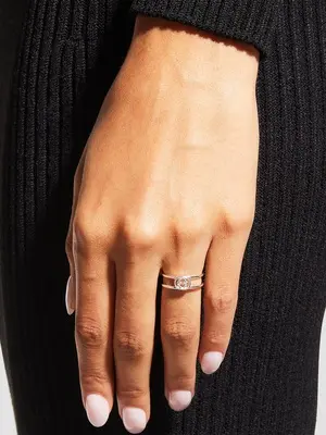 Gucci Interlocking-g Sterling Open Ring
