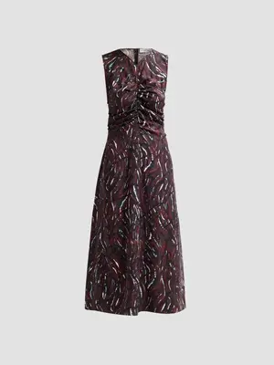 Proenza Schouler White Label Clem Printed Soft Twill Midi Dress
