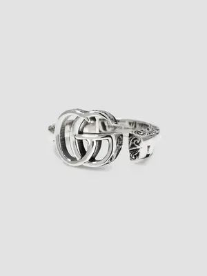 Gucci Gg Marmont Key Sterling Ring - Silver