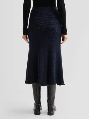 Proenza Schouler White Label Magnolia Cable-knit Midi Skirt