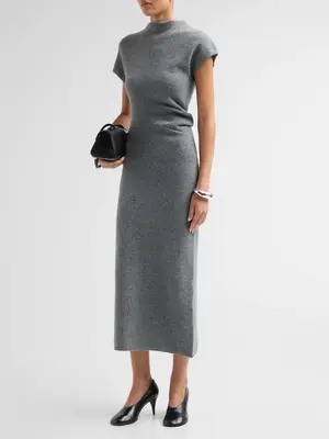 Proenza Schouler Abie Donegal-knit Wool Midi Dress