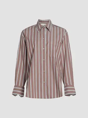Vince Striped Cotton-nylon Shirt