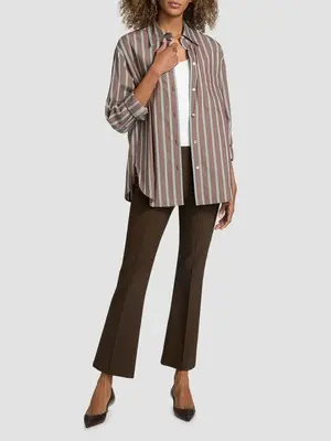 Vince Striped Cotton-nylon Shirt