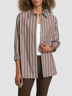 Vince Striped Cotton-nylon Shirt